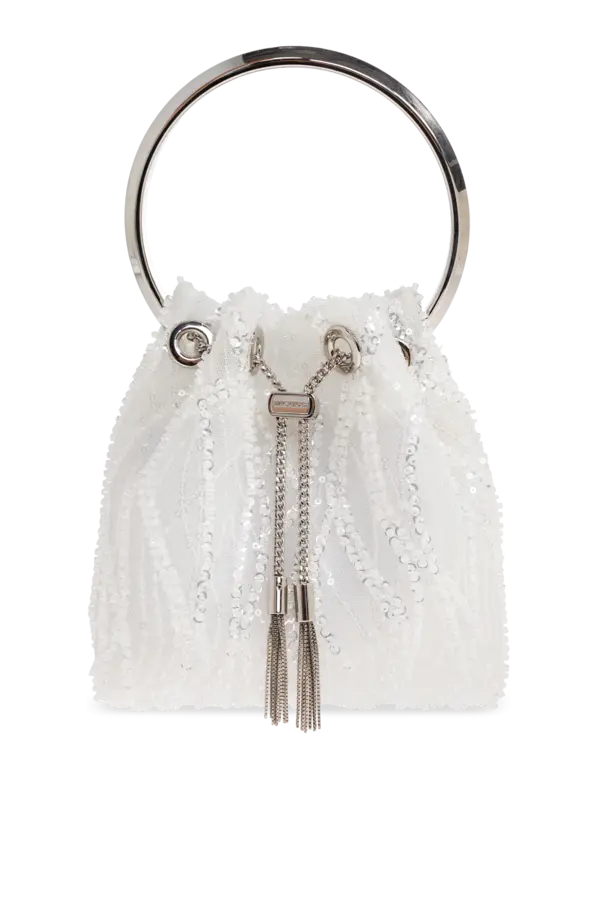 JIMMY CHOO Bon Bon Handbag - White