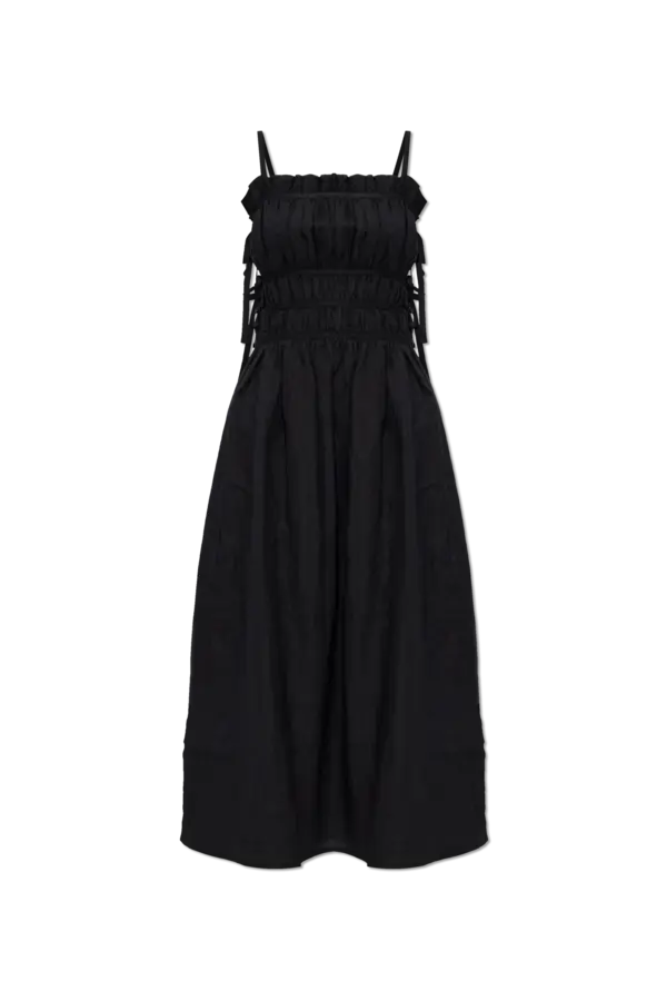 Cult Gaia Flared Hem Midi Dress - Black