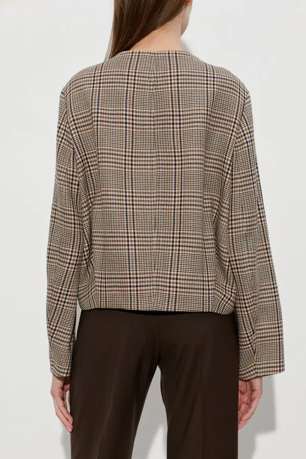 Paul Smith Checked Pattern Blazer - Brown