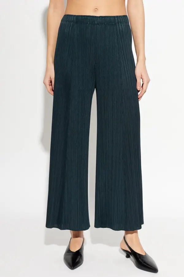 Issey Miyake Pleated Trousers - Green
