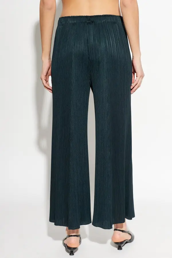 Issey Miyake Pleated Trousers - Green