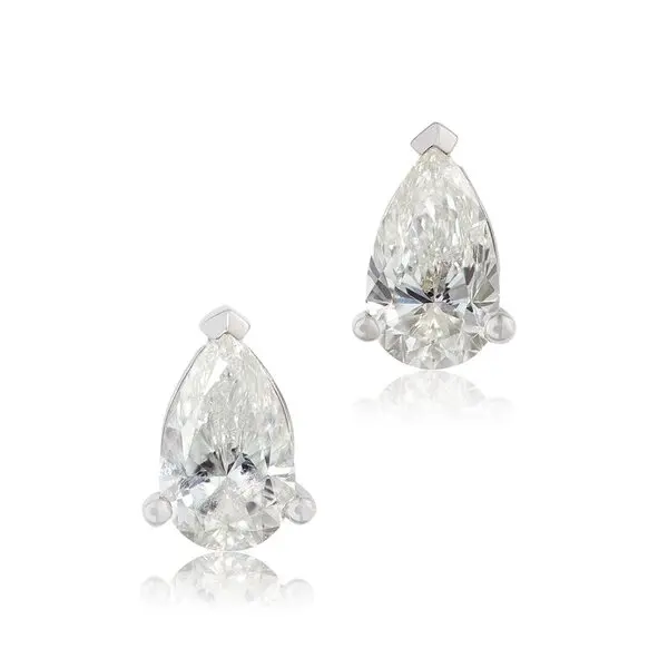 Benbridge Pear Diamond Solitaire Stud Earrings 14k, 3/4 Ctw - G-h