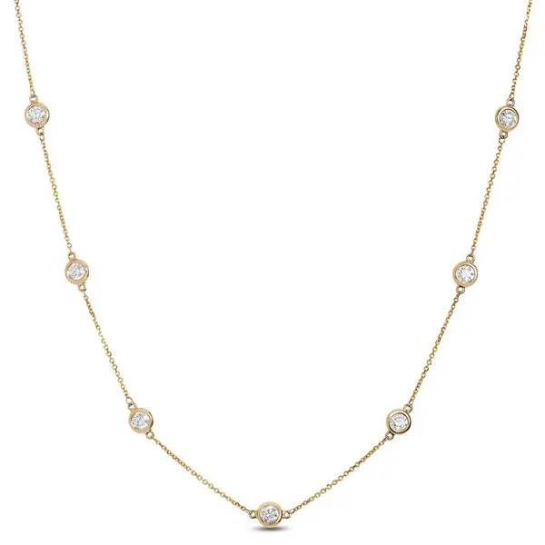 Benbridge 12 Diamond Stationary Pendant Necklace - Yg