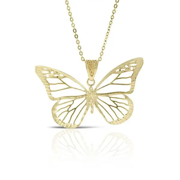 TOSCANO Butterfly 14k Yellow Gold Necklace - Yg