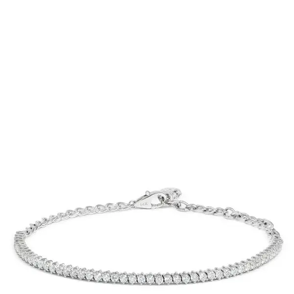Benbridge Diamond And Chain Bracelet In 14k White Gold - Wg