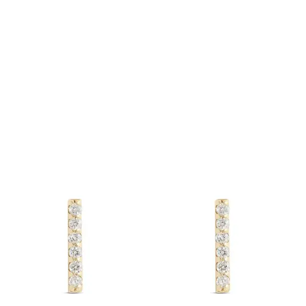 Benbridge Round Diamond Bar Earrings - H-j