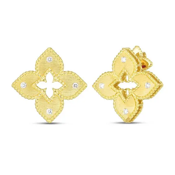 Roberto Coin Petite Venetian Princess Flower Stud Earrings - Yg