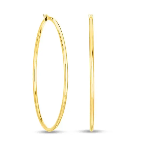 Roberto Coin Basic Gold Hoop Earrings - Yg