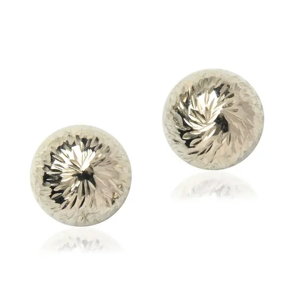 Benbridge Brite Cut Stud Earrings - Wg