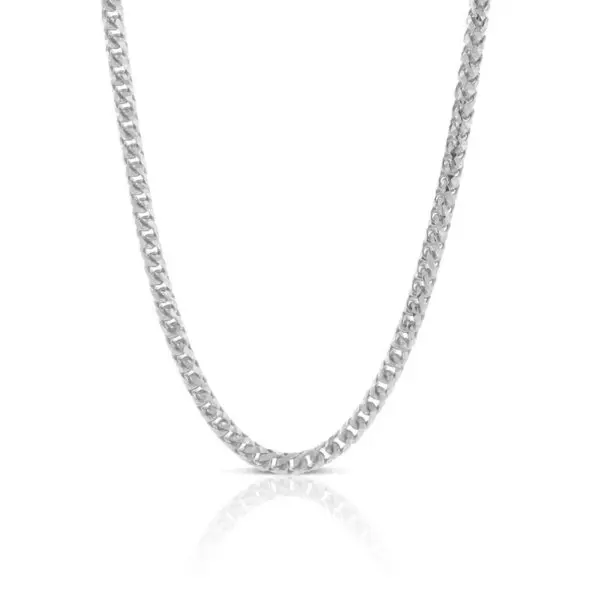 TOSCANO 14k White Gold Diamond Cut Franco Chain - Wg