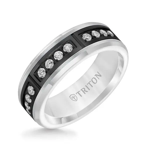 TRITON Stone Diamond Band - Tungsten