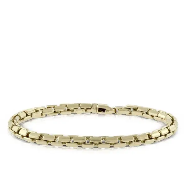 TOSCANO Round Brick Link 14k Bracelet - Yg