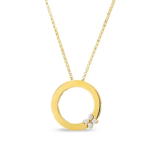 Roberto Coin Love In Verona Diamond Circle Of Life Necklace - Yg