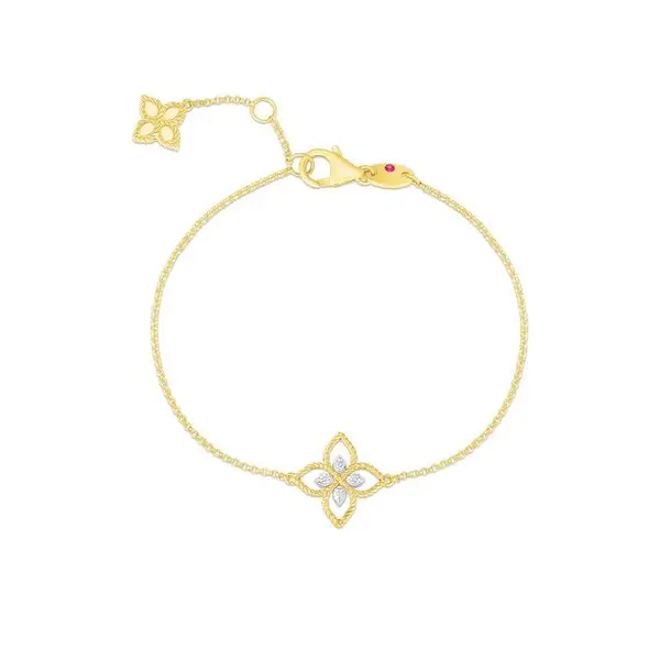 Roberto Coin 18k Gold Principessa Diamond Flower Bracelet - Tt
