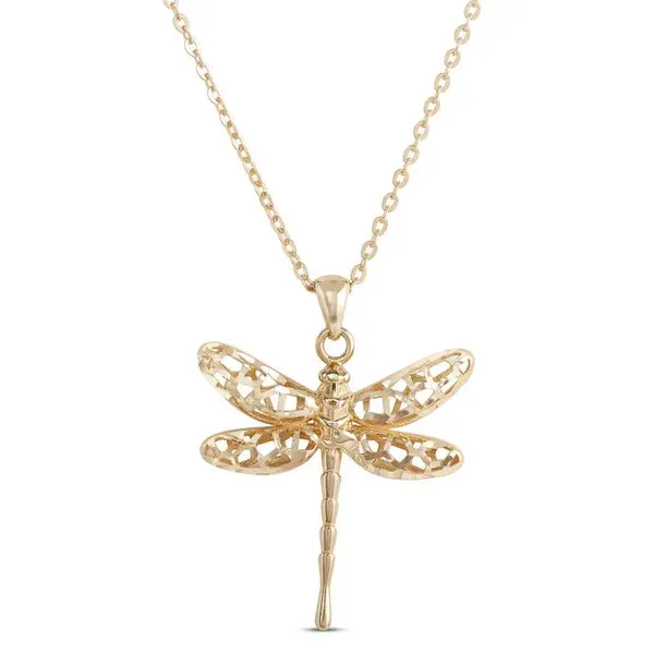 Benbridge Dragonfly Pendant Necklace In 14k Yellow Gold - Yg