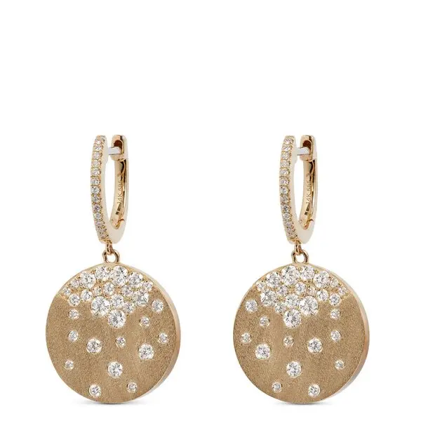Benbridge Confetti Gold And Diamond Dangle Earrings - Yg
