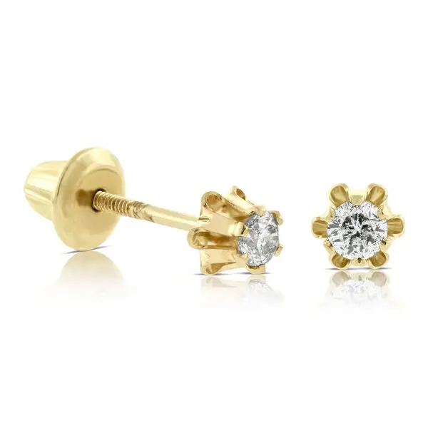 Benbridge 14k Baby Diamond Stud Earrings - Yg