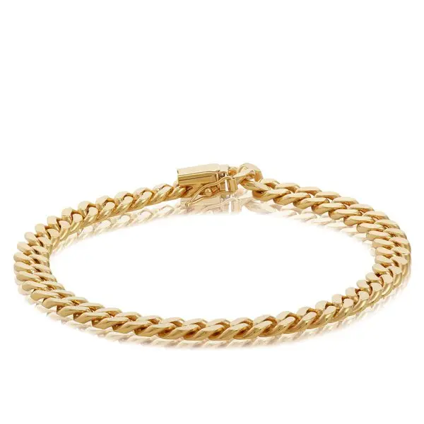 TOSCANO Cuban Curb Chain Bracelet 14k Yellow Gold 8.5 - Yg