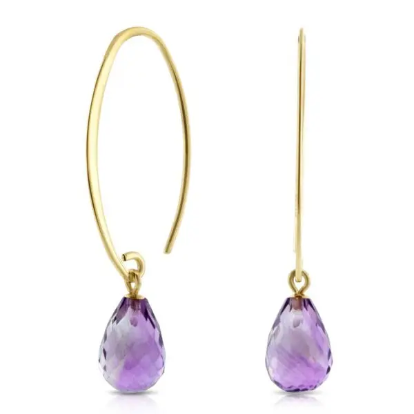 Benbridge Amethyst Drop Earrings - Purple