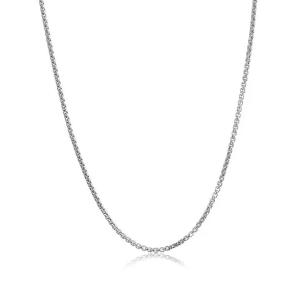 Benbridge 14k Hollow Round Box Chain 18 Inch - Wg