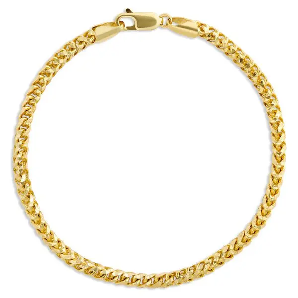 TOSCANO 14k Yellow Gold Franco Chain Bracelet 8 - Yg