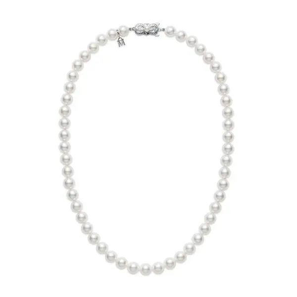 Mikimoto 18k Gold Akoya Cultured Pearl Necklace - White