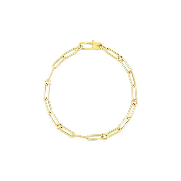 Roberto Coin 18k Yellow Gold Paperclip & Round Link Bracelet - Yg