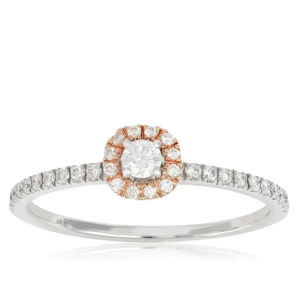 Benbridge 14k Two-tone Diamond Halo Ring - Tt