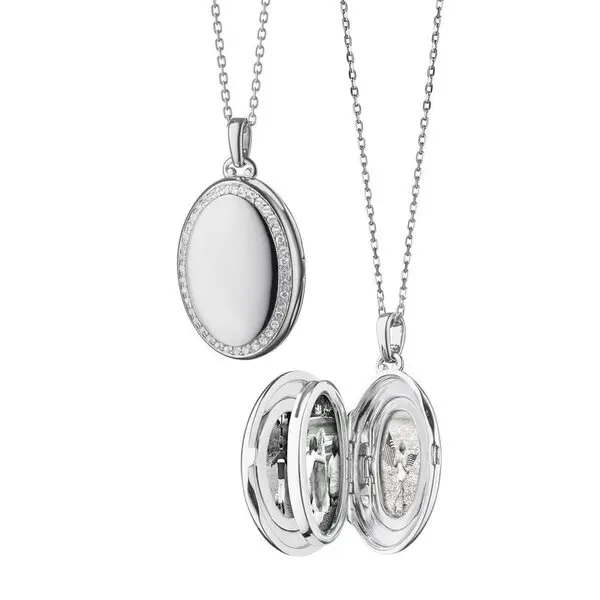 Monica Rich Kosann Midi' Sapphire Locket - Ss
