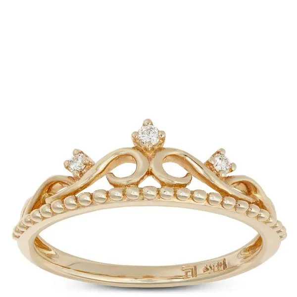 Benbridge Diamond Crown 14k Ring - Yg