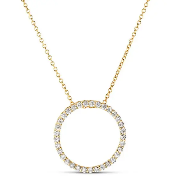 Benbridge Circle Diamond Pendant Necklace - H-i