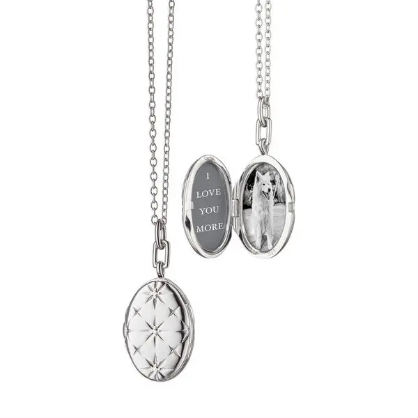 Monica Rich Kosann Oval Mosaic Locket - Ss