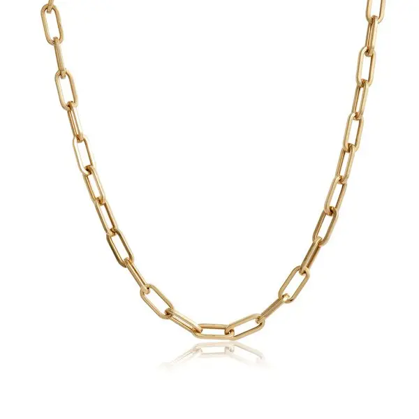 TOSCANO 14k Paperclip Chain Necklace - Yg