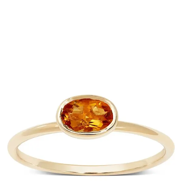 Benbridge Oval Citrine Ring - Orange
