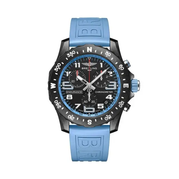 Breitling Endurance Pro Breitlight 44mm Light Rubber Watch - Blue
