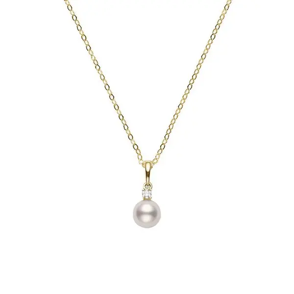 Mikimoto Akoya Pearl And Diamond Necklace - White