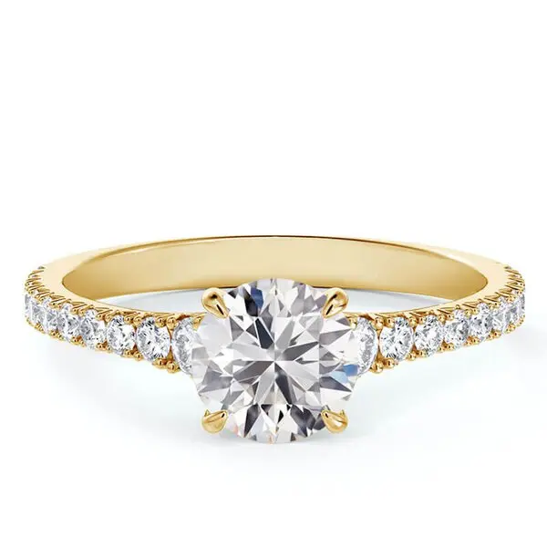 Benbridge Round Diamond Engagement Ring In 18k Yellow Gold - Yg