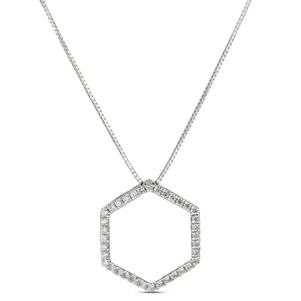 Benbridge Diamond Hexagon Pendant Necklace - H-i