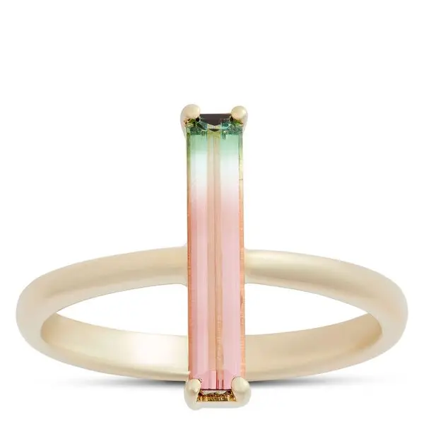 Benbridge Bi-colored Emerald Cut Tourmaline Ring - Multicolored