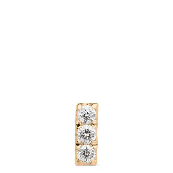 Benbridge Diamond Bar Single Stud Earring - Yg