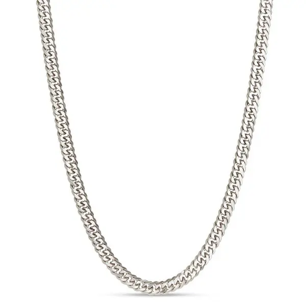 TOSCANO 24-inch 14k White Gold Box Chain Necklace - Wg