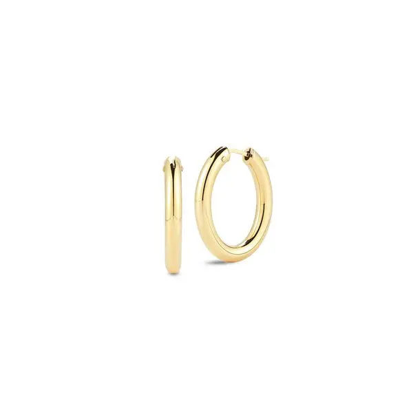 Roberto Coin 18k Yellow Gold Large Oval Hoop Earrings - Yg