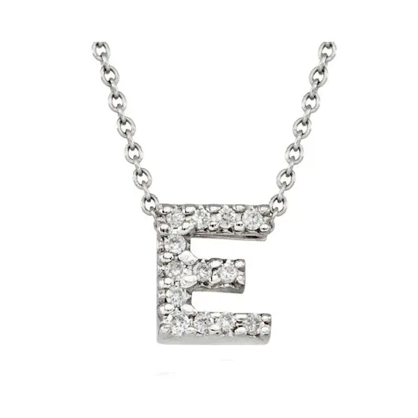 Roberto Coin Diamond Love Letter "e" Necklace - Wg