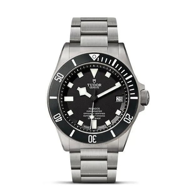 TUDOR Pelagos Black Dial Watch 42mm - Titanium