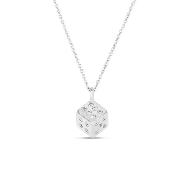 Roberto Coin Tiny Treasure Diamond Heart Necklace - Wg