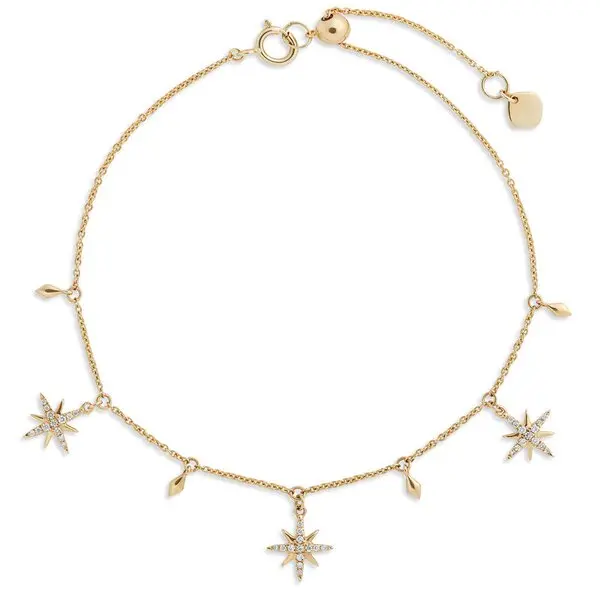 Benbridge Star Cluster Diamond Dangles Bracelet - Yg