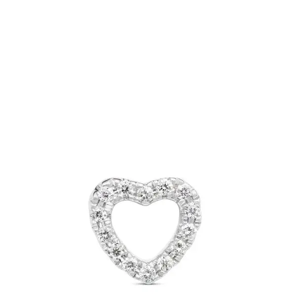 Benbridge Diamond Heart Stud Earring - Wg