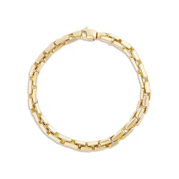 TOSCANO 14k Yellow Gold Brick Link Bracelet - Yg
