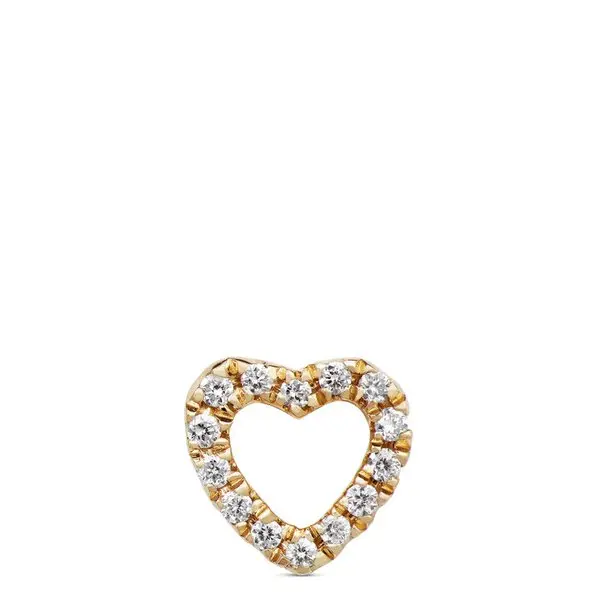 Benbridge Diamond Heart Stud Earring - Yg