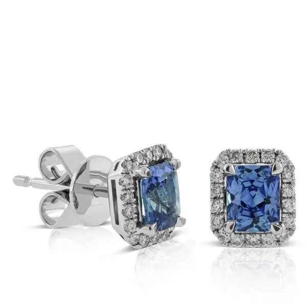 Benbridge Sapphire And Diamond Earrings - Blue